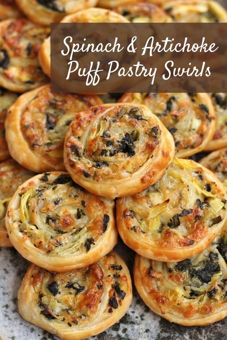 Spinach and Artichoke Puff Pastry Swirls (Pinwheels) - Mission Food ...