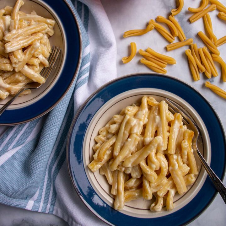 Baked Pasta Bianca with Five Cheeses - Mission Food Adventure