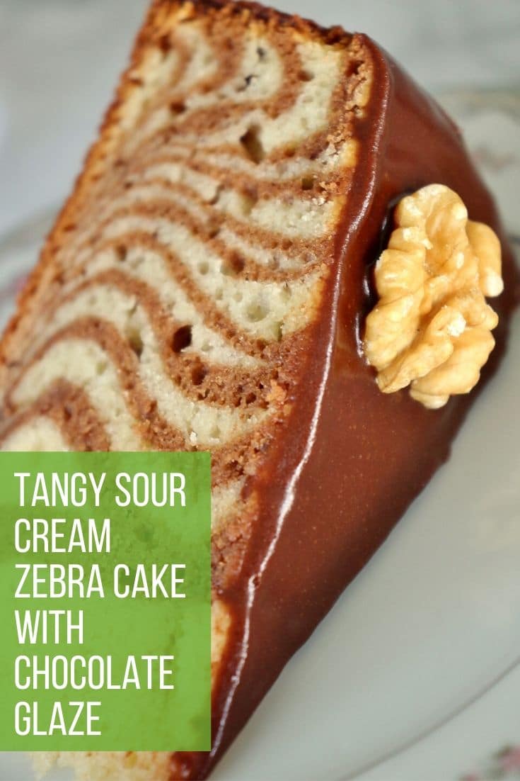 Zebra Cake with Chocolate Glaze - Mission Food Adventure