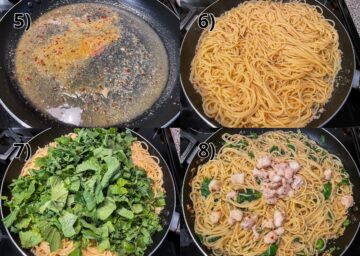 Spaghetti with Cod, Rapini, and Garlic - Mission Food Adventure