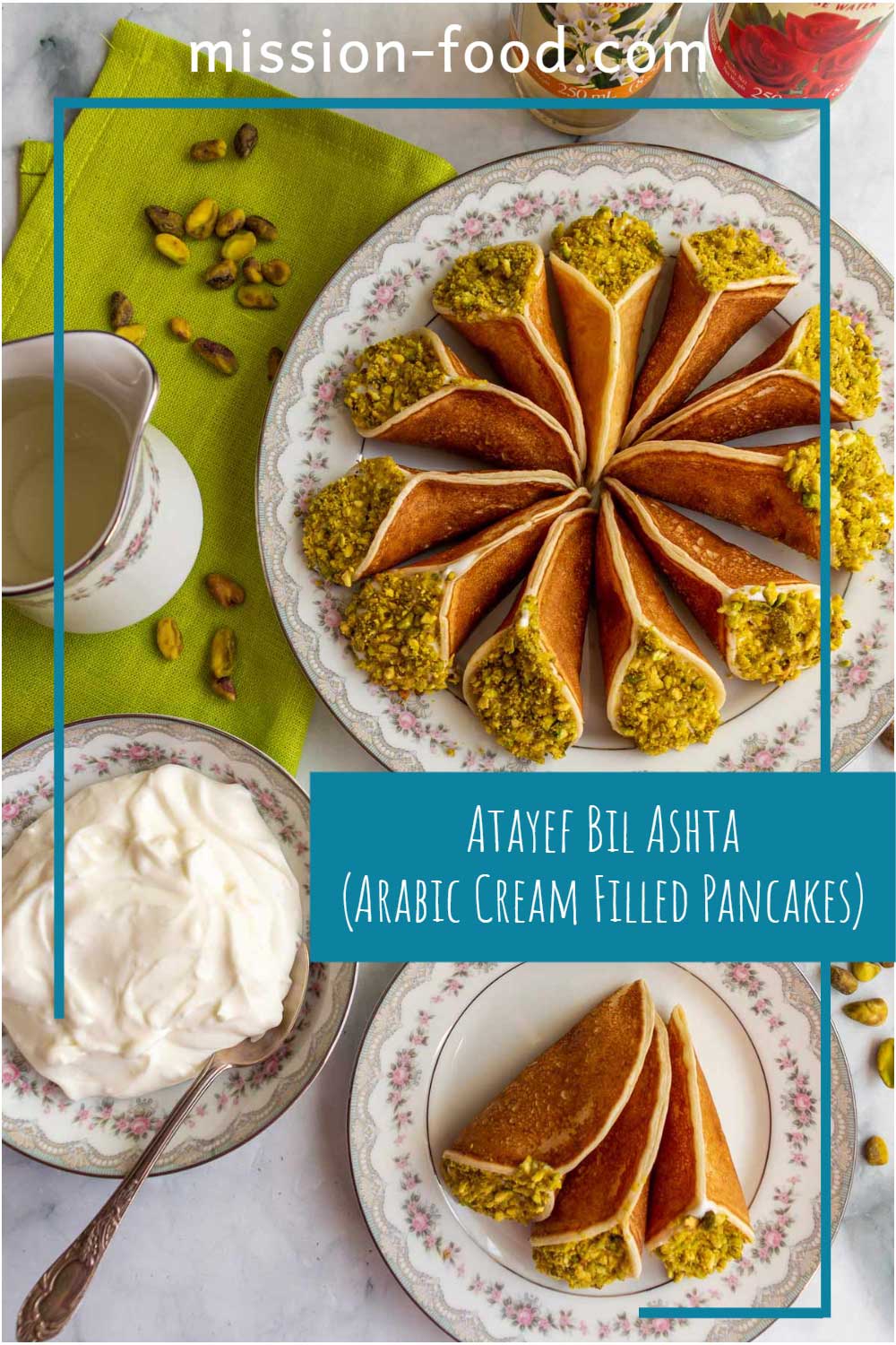 Qatayef Asafiri / Atayef bil Ashta (Middle Eastern Cream Filled ...