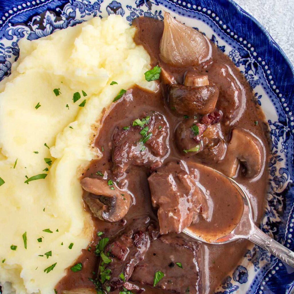 Beef Bourguignon (Burgundy Beef Stew) + Baguette Dumplings - Mission ...