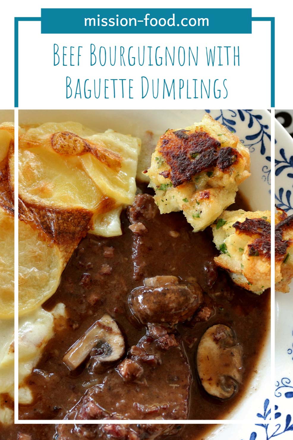 Beef Bourguignon (Burgundy Beef Stew) + Baguette Dumplings - Mission ...