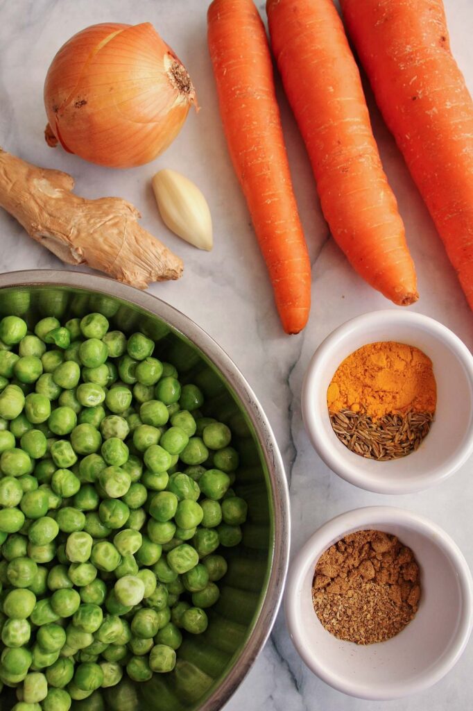 Gajar Matar (Indian Carrots and Peas) - Mission Food Adventure