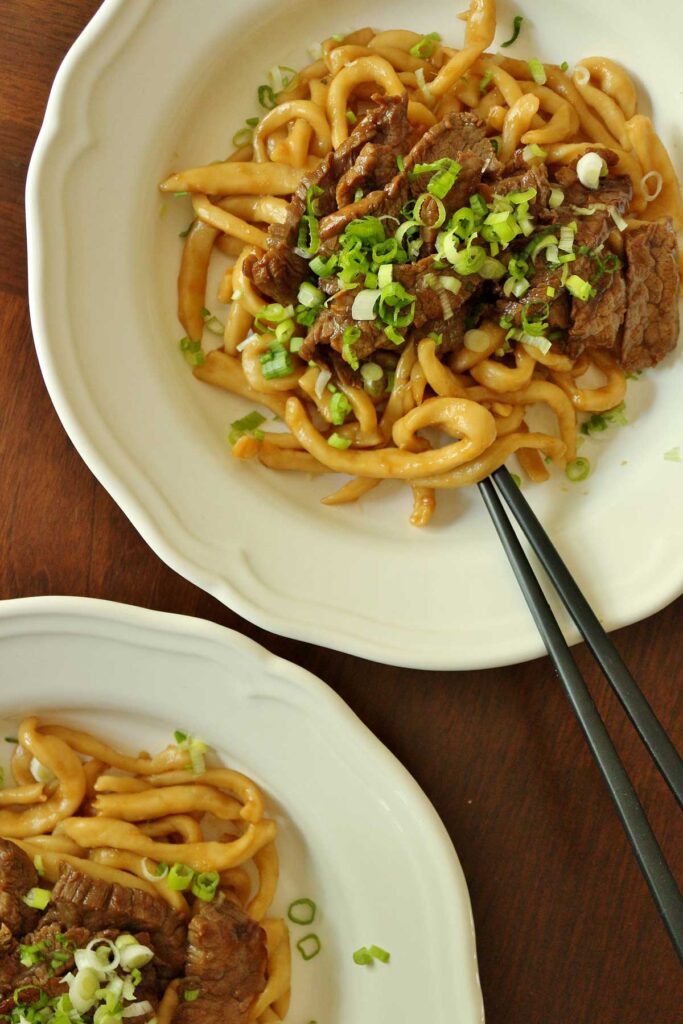 Beef Teriyaki Udon Noodles - Mission Food Adventure