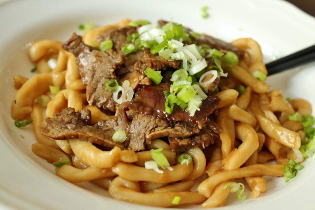 Beef Teriyaki Udon Noodles - Mission Food Adventure