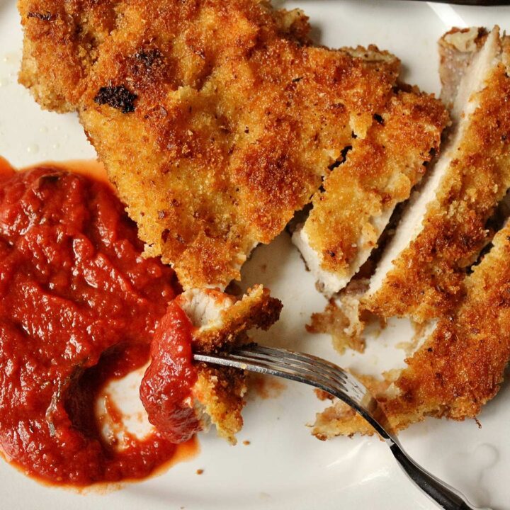 Milanese Pork with Tomato-Balsamic Sauce - Mission Food Adventure