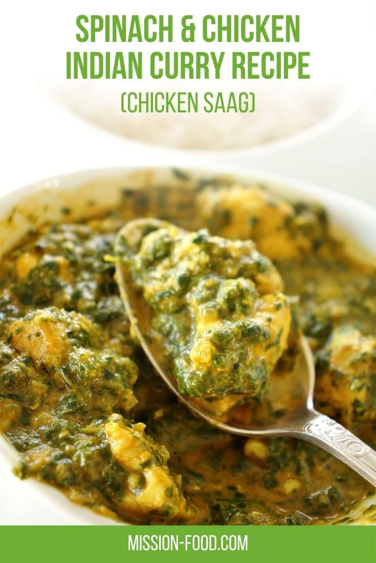 Chicken Saag (Indian Chicken and Spinach Curry) - Mission Food Adventure