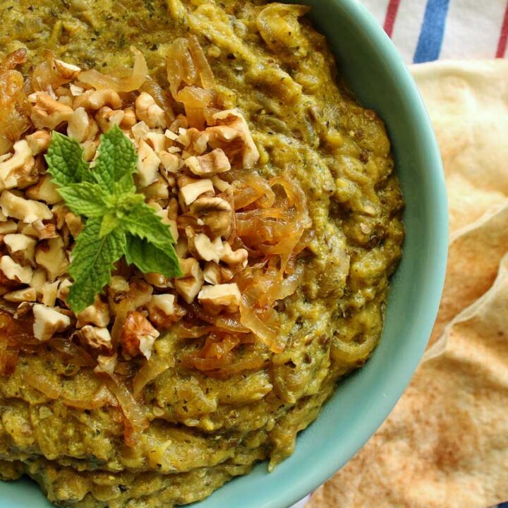 Kashke Bademjan (Persian Eggplant Dip) - Mission Food Adventure