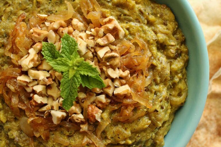 Kashke Bademjan (Persian Eggplant Dip) - Mission Food Adventure
