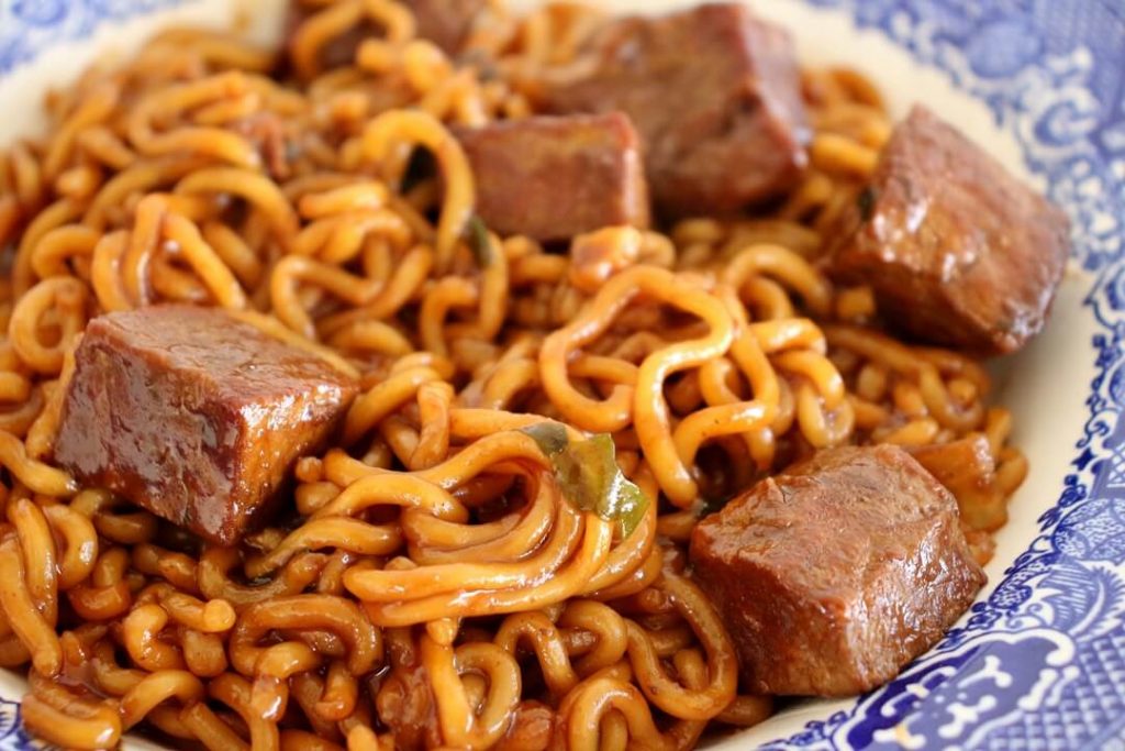 Ram-Don from Parasite (Jjapaguri with Steak) - Mission Food Adventure