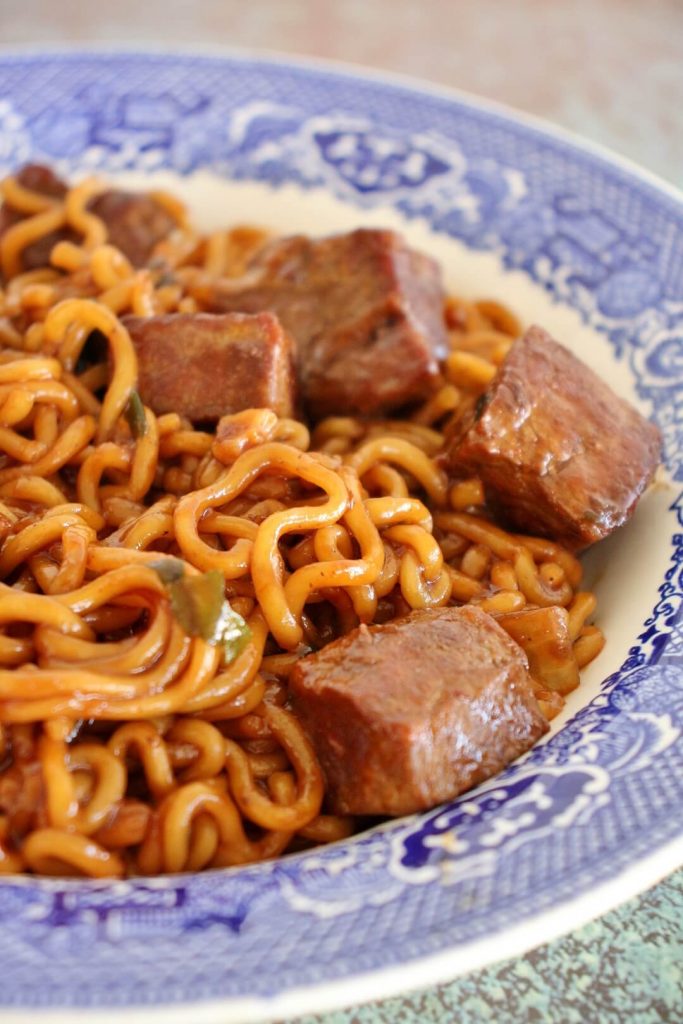 Ram-Don from Parasite (Jjapaguri with Steak) - Mission Food Adventure