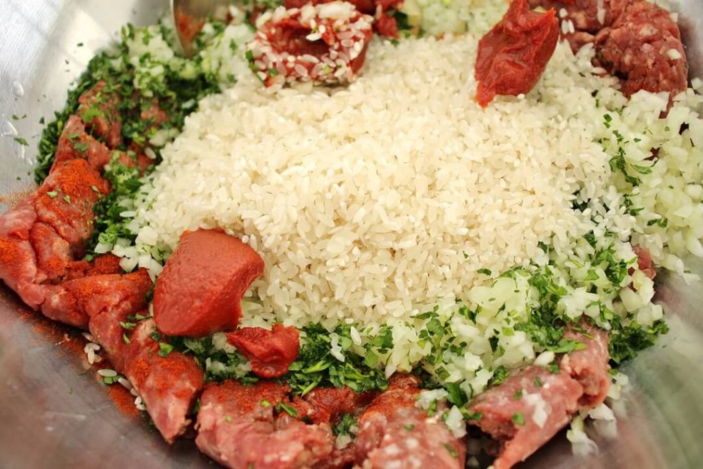 Dolma (Stuffed Grape Leaves with Meat and Rice) - Mission Food Adventure