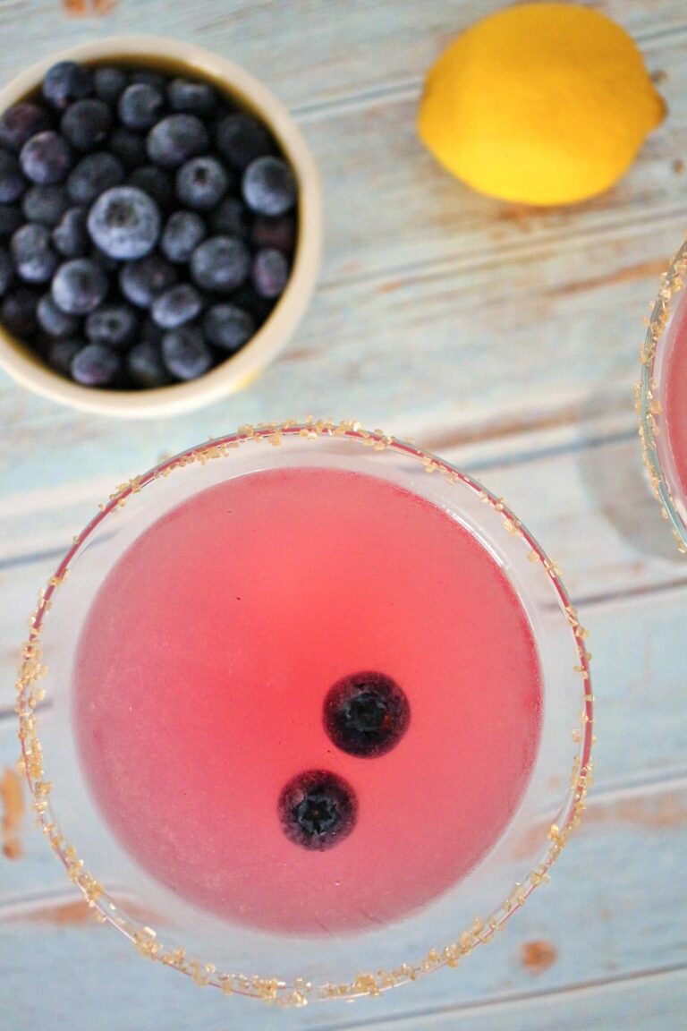 Fleming's Blueberry Lemon Drop Martini - Mission Food Adventure