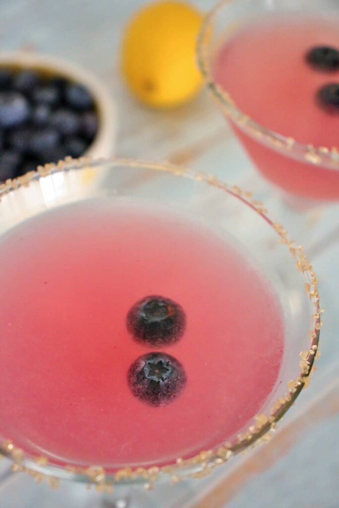 Fleming's Blueberry Lemon Drop Martini - Mission Food Adventure
