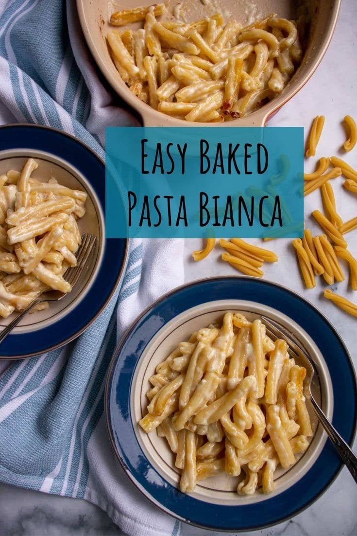 Baked Pasta Bianca with Five Cheeses - Mission Food Adventure