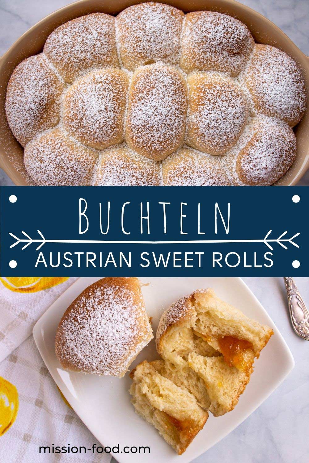 Buchteln (Austrian Stuffed Sweet Rolls) - Mission Food Adventure