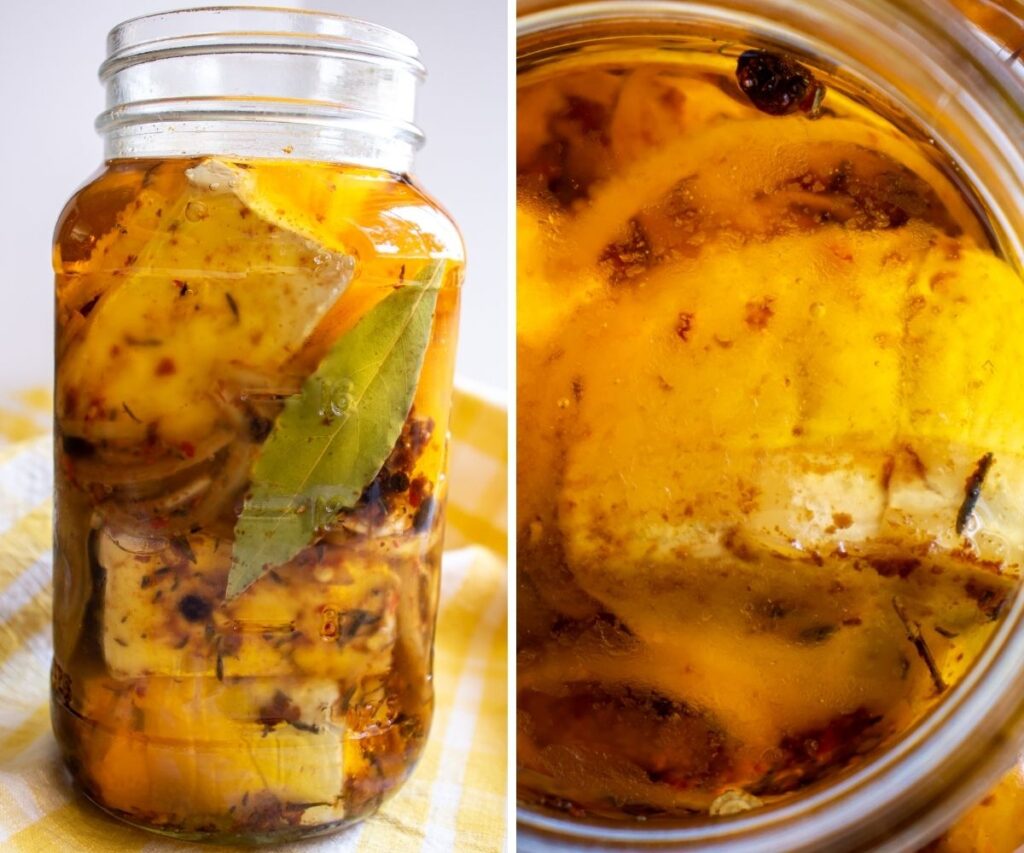 Nakládaný Hermelín (Czech Marinated Cheese) - Mission Food Adventure