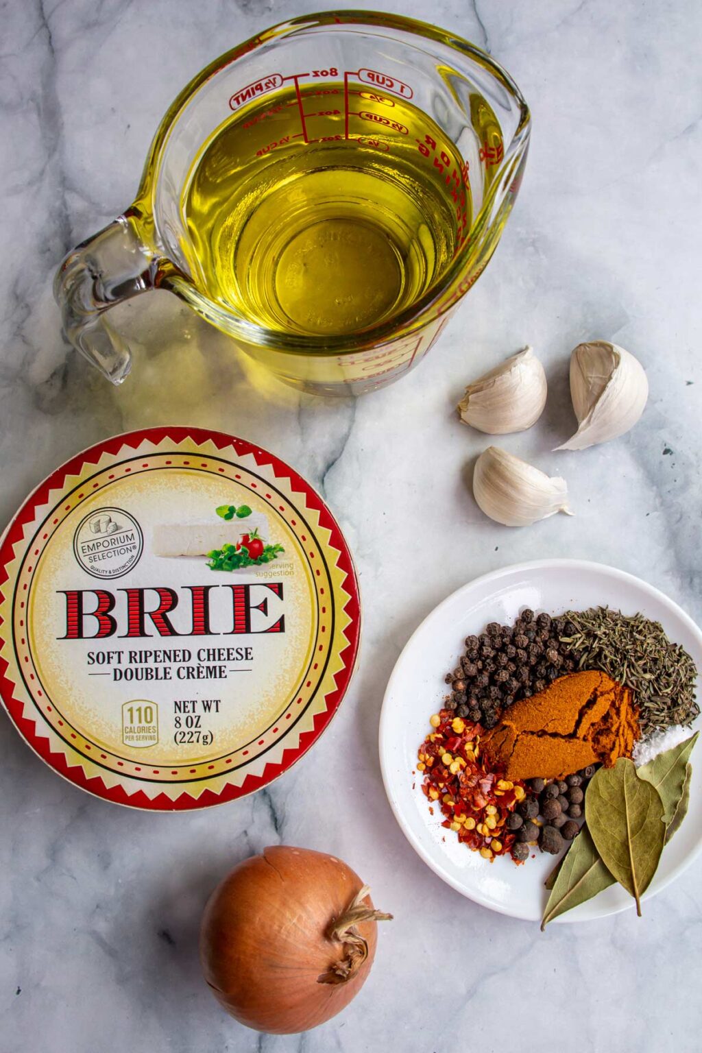Nakládaný Hermelín (Czech Marinated Cheese) - Mission Food Adventure