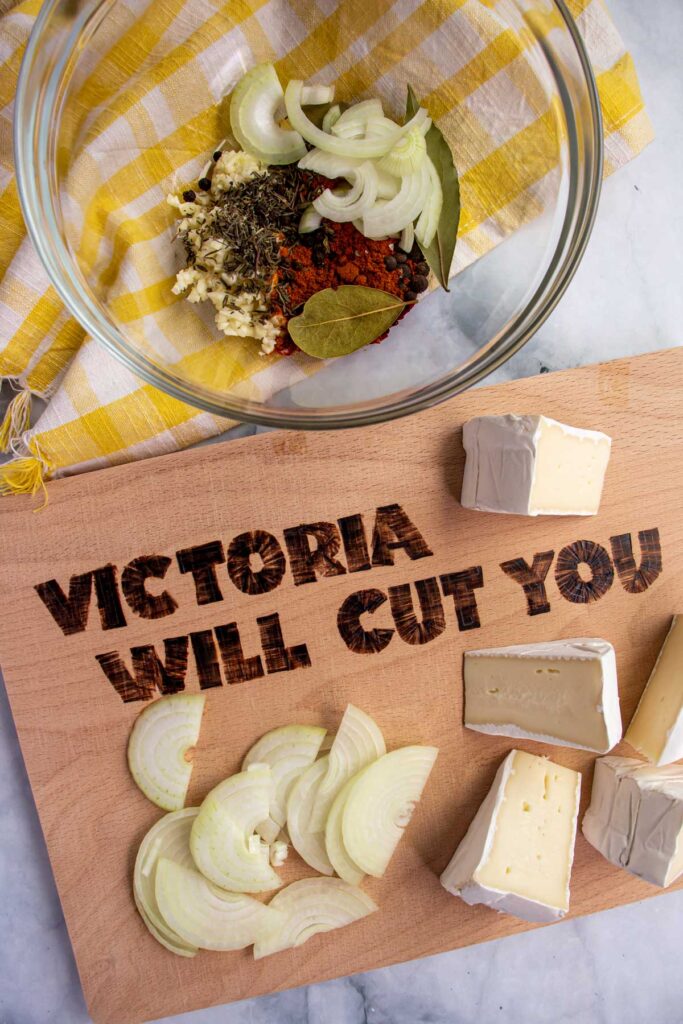 Nakládaný Hermelín (Czech Marinated Cheese) - Mission Food Adventure