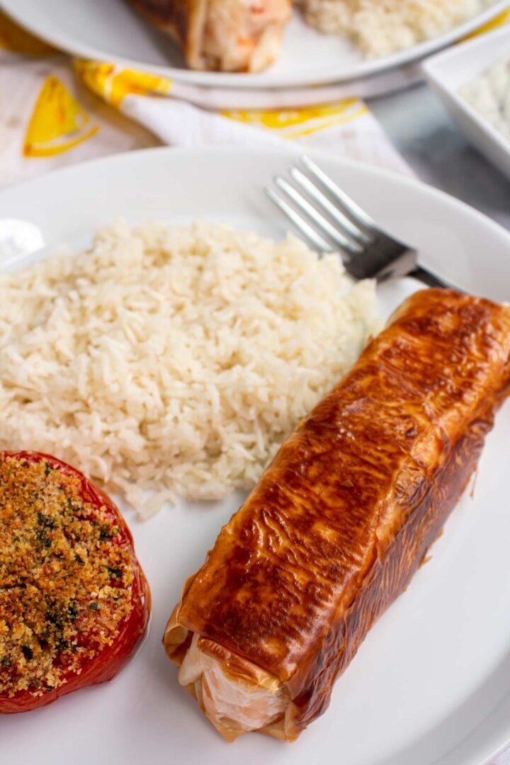 Wrapped Salmon in Phyllo with Lemon Horseradish Cream Sauce - Mission ...