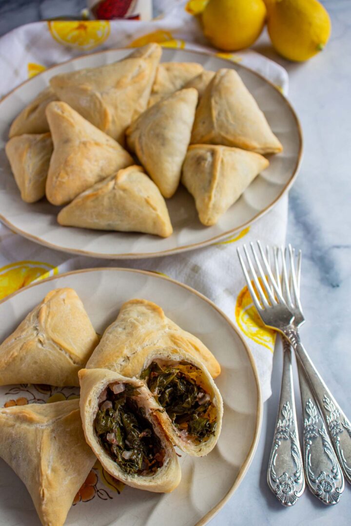 Spinach Fatayer (Lebanese Spinach Pies) - Mission Food Adventure
