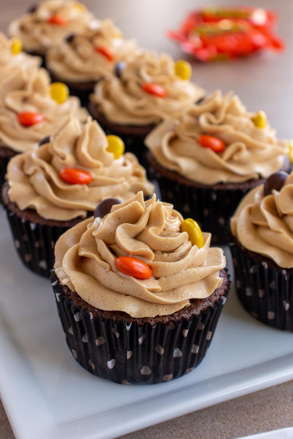 Reese's Chocolate Peanut Butter Cup Cupcakes - Mission Food Adventure