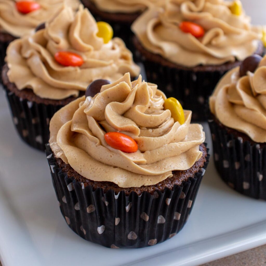 Reese's Chocolate Peanut Butter Cup Cupcakes - Mission Food Adventure
