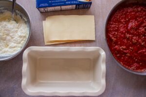 Loaf Pan Lasagna for Two (or Three) - Mission Food Adventure