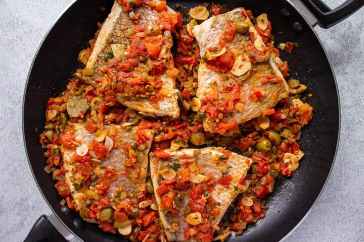 Pescado a la Veracruzana (Veracruz Style Fish) - Mission Food Adventure