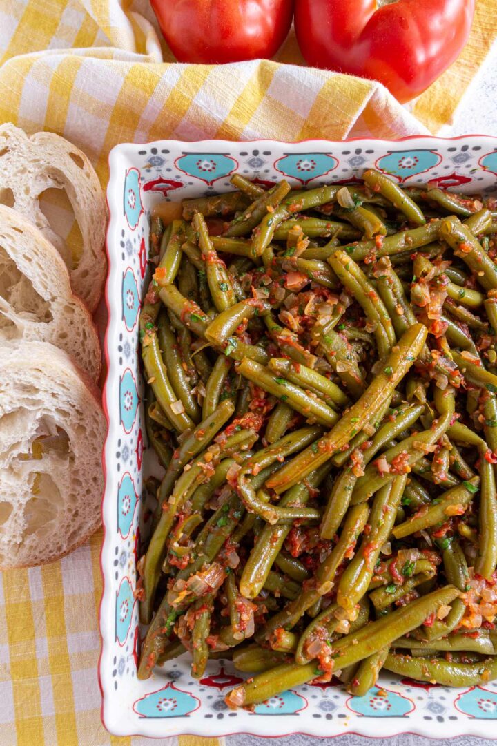 Fasolakia Giaxni / Lathera (Greek Stewed Green Beans) - Mission Food ...
