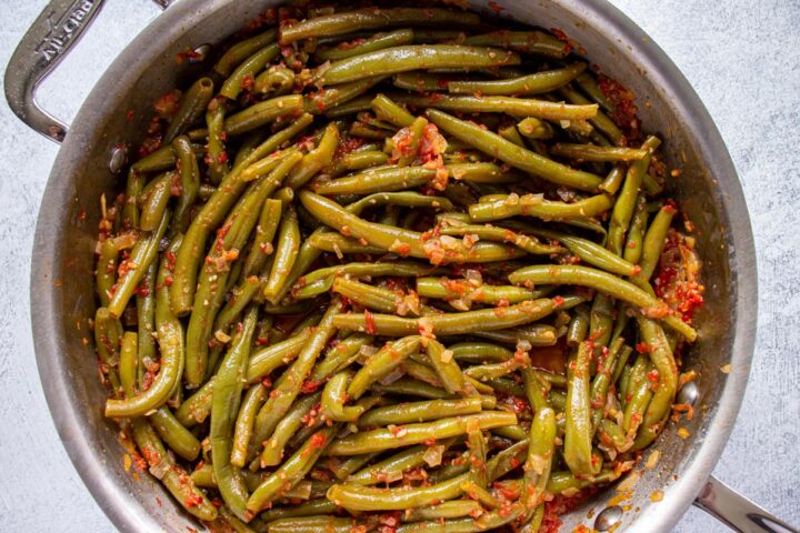 Fasolakia Giaxni / Lathera (Greek Stewed Green Beans) - Mission Food ...