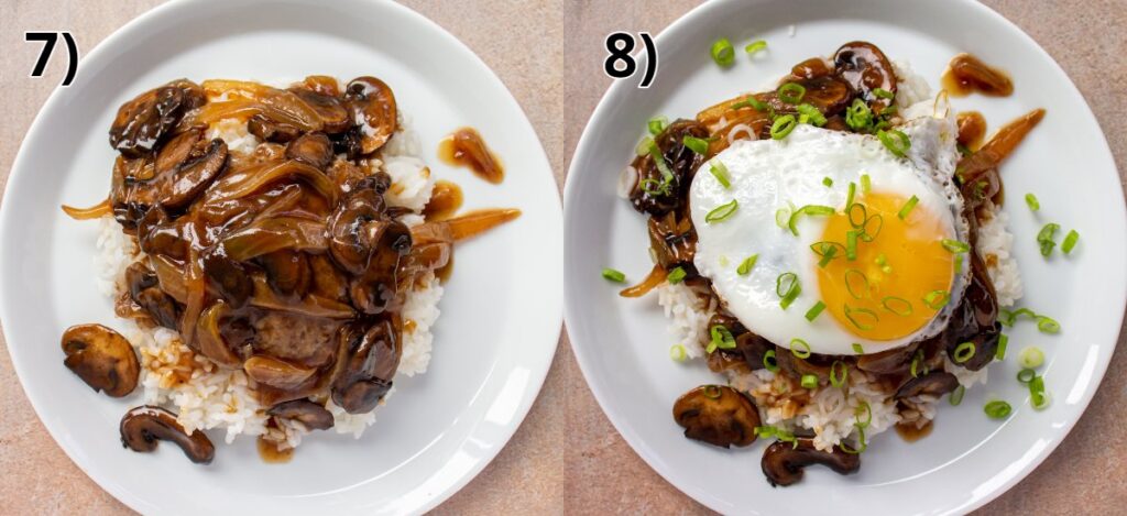 Hawaiian Loco Moco (Hamburger Steak with Gravy) - Mission Food Adventure