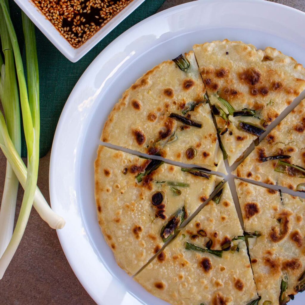 Pajeon (Korean Scallion Pancakes / 파전) - Mission Food Adventure