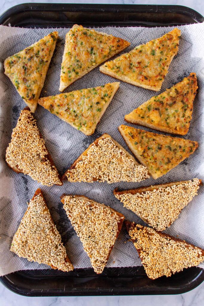 Shrimp Toast (Haa Dō Si 蝦多士) - Mission Food Adventure