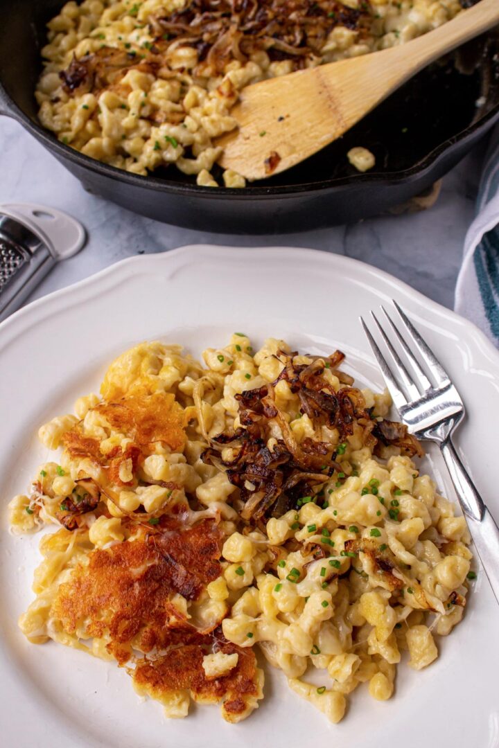 Kasnocken (Austrian Spaetzle with Cheese and Onions) - Mission Food ...
