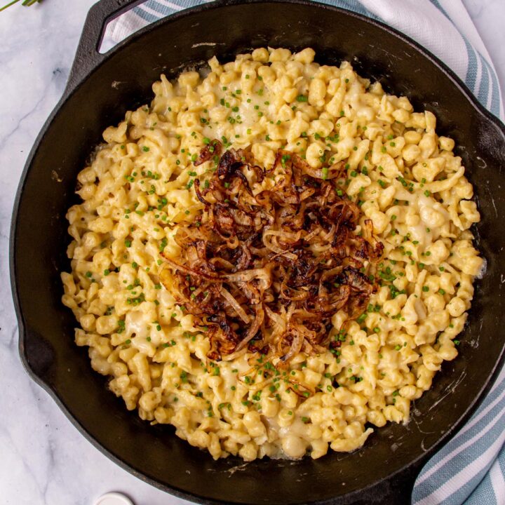 Kasnocken (Austrian Spaetzle with Cheese and Onions) - Mission Food ...