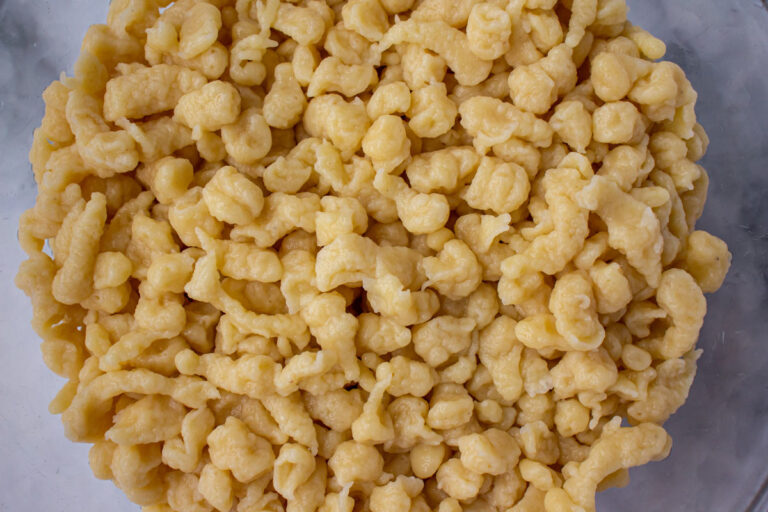 Kasnocken (Austrian Spaetzle with Cheese and Onions) - Mission Food ...