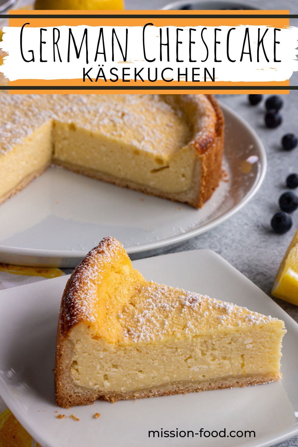 Käsekuchen (German Cheesecake) - Mission Food Adventure