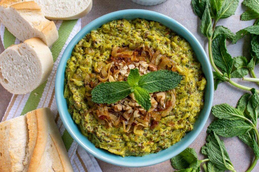 Kashke Bademjan (Persian Eggplant Dip) - Mission Food Adventure