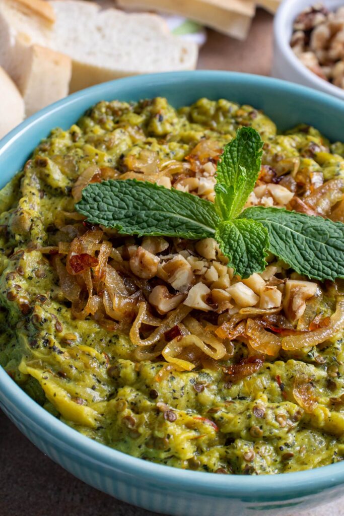 Kashke Bademjan (Persian Eggplant Dip) - Mission Food Adventure