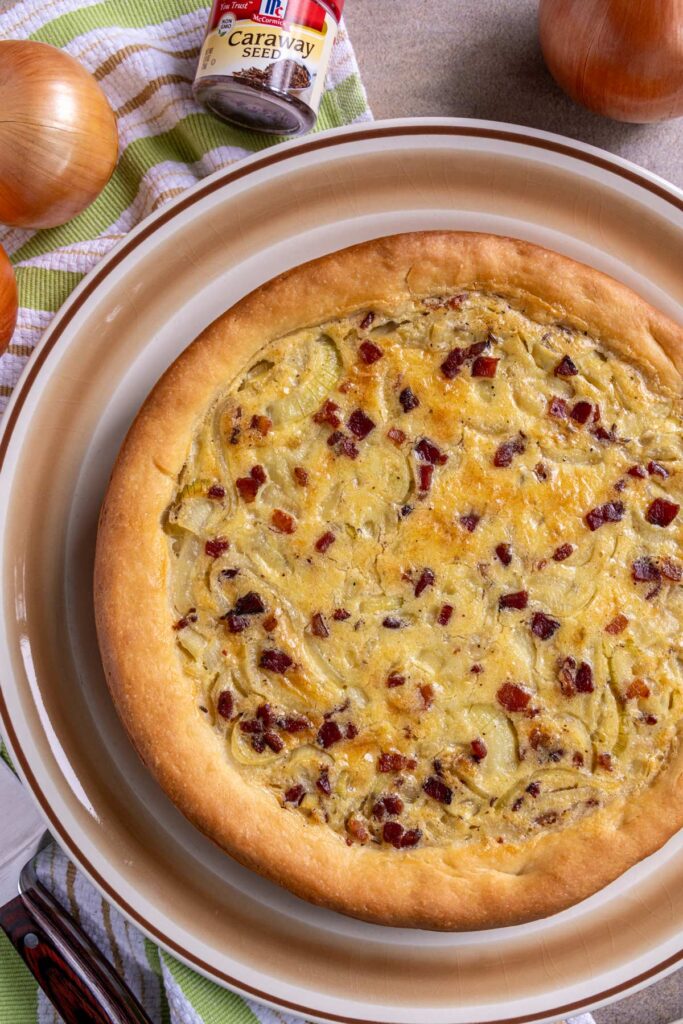Zwiebelkuchen (German Onion Pie) - Mission Food Adventure