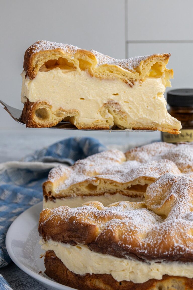 Karpatka (Polish Carpathian Mountain Cream Cake) - Mission Food Adventure