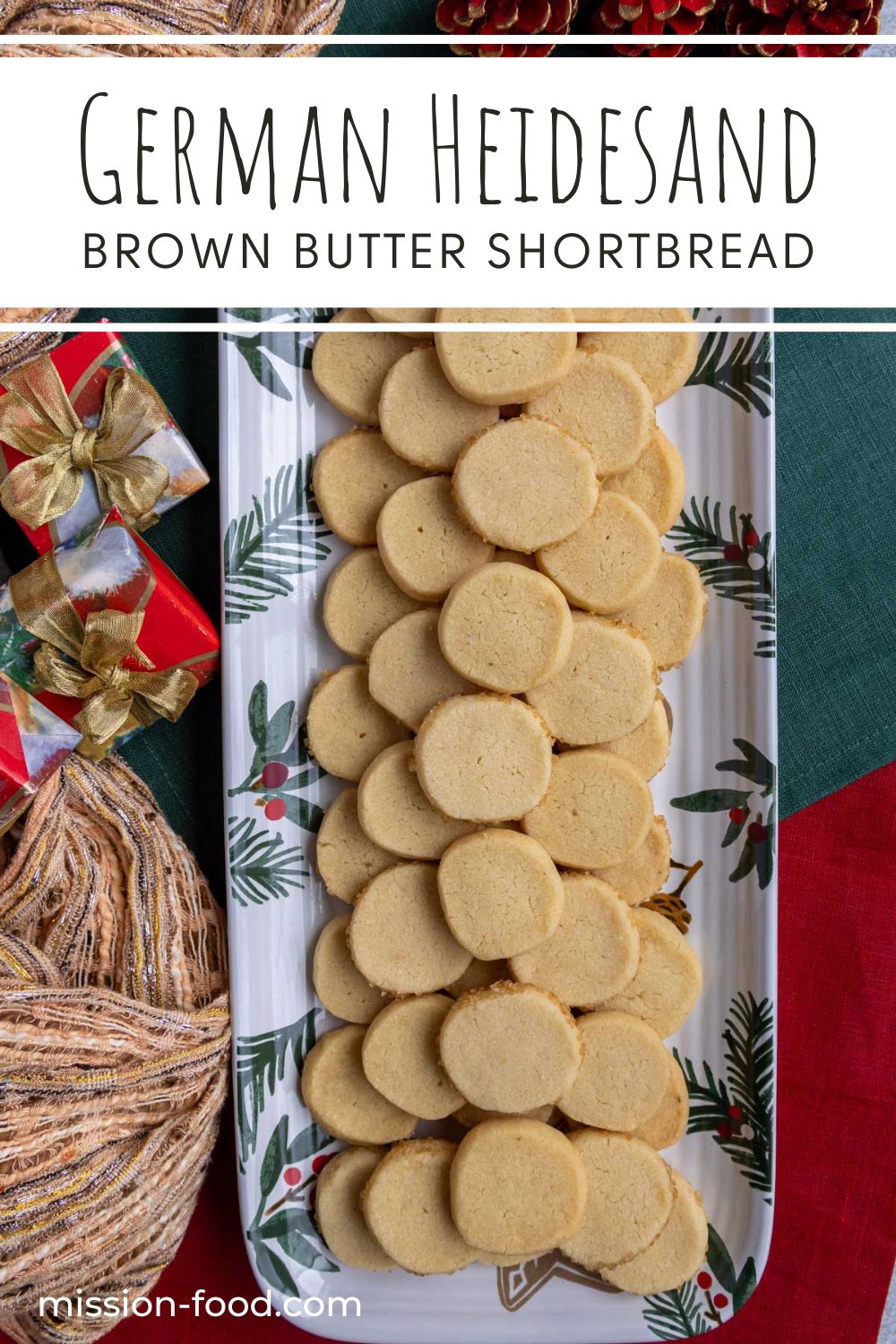 Heidesand (German Brown Butter Shortbread Cookies) - Mission Food Adventure
