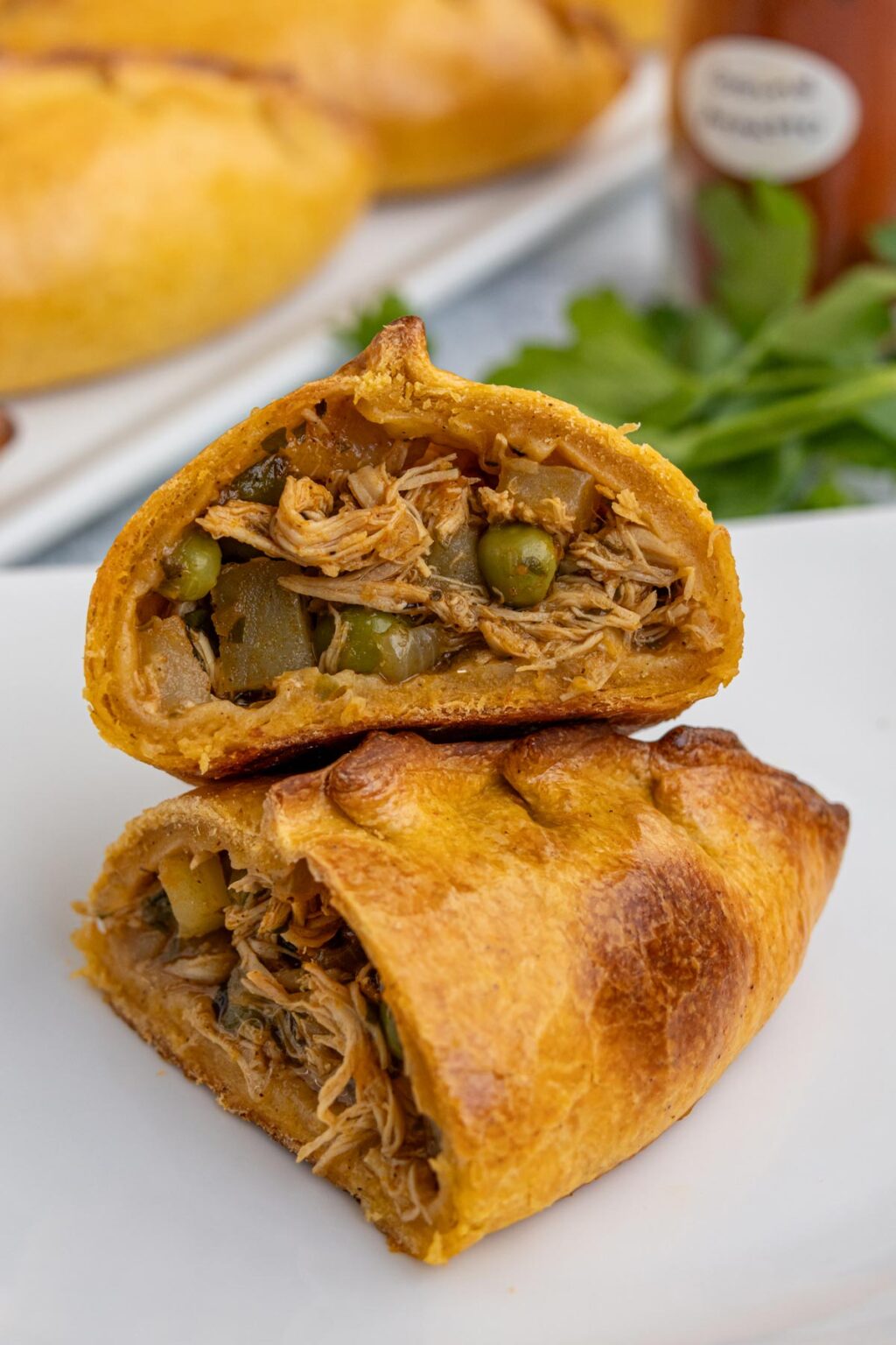 Bolivian Salteñas de Pollo (Golden Chicken, Potato, and Pea Empanadas ...