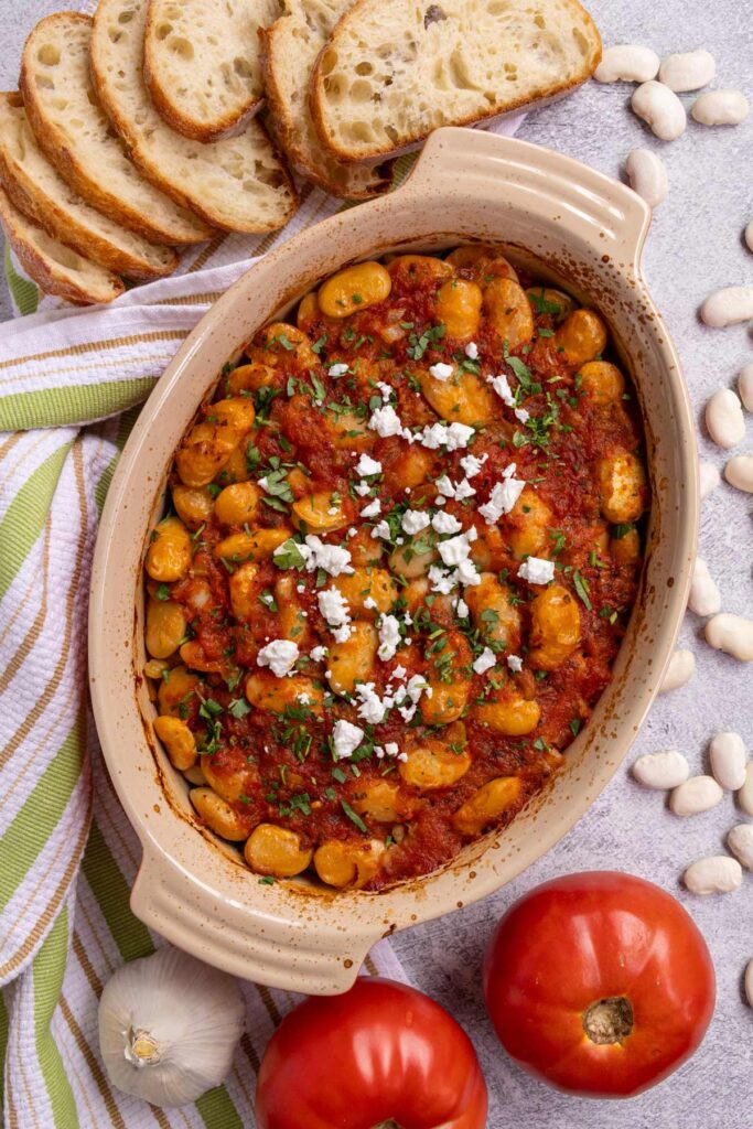 Gigantes Plaki (Greek Baked Beans) - Mission Food Adventure