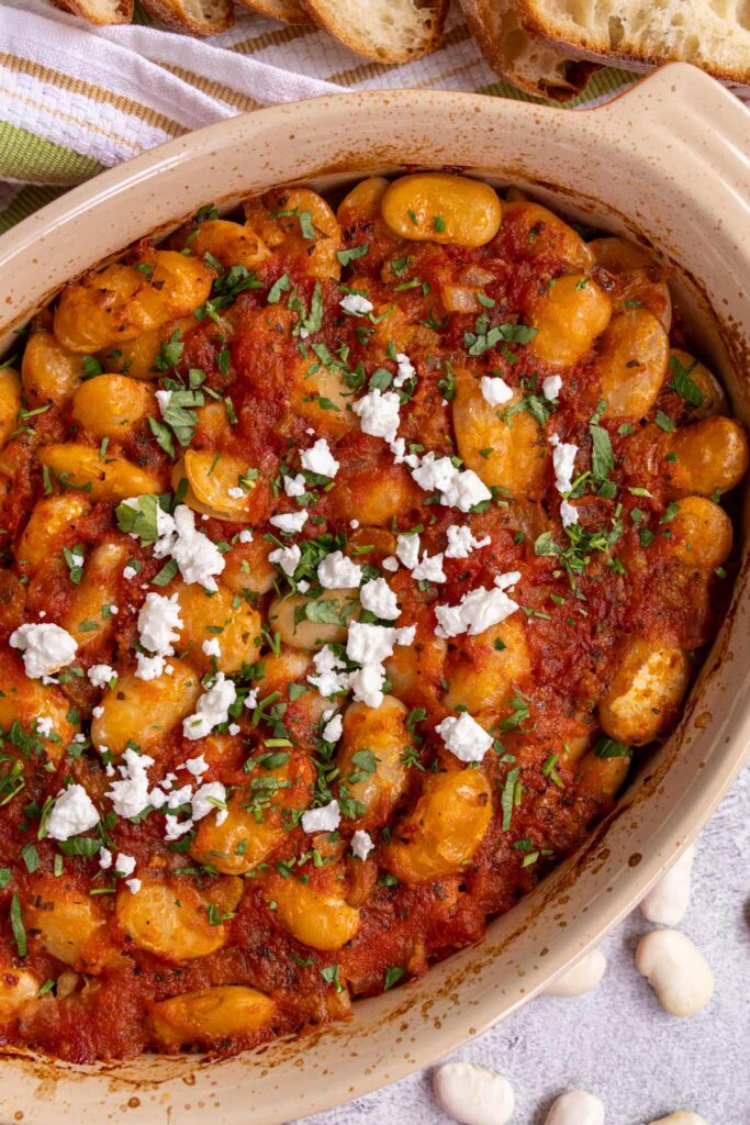 Gigantes Plaki (Greek Baked Beans) - Mission Food Adventure