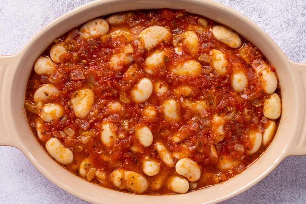 Gigantes Plaki (Greek Baked Beans) - Mission Food Adventure
