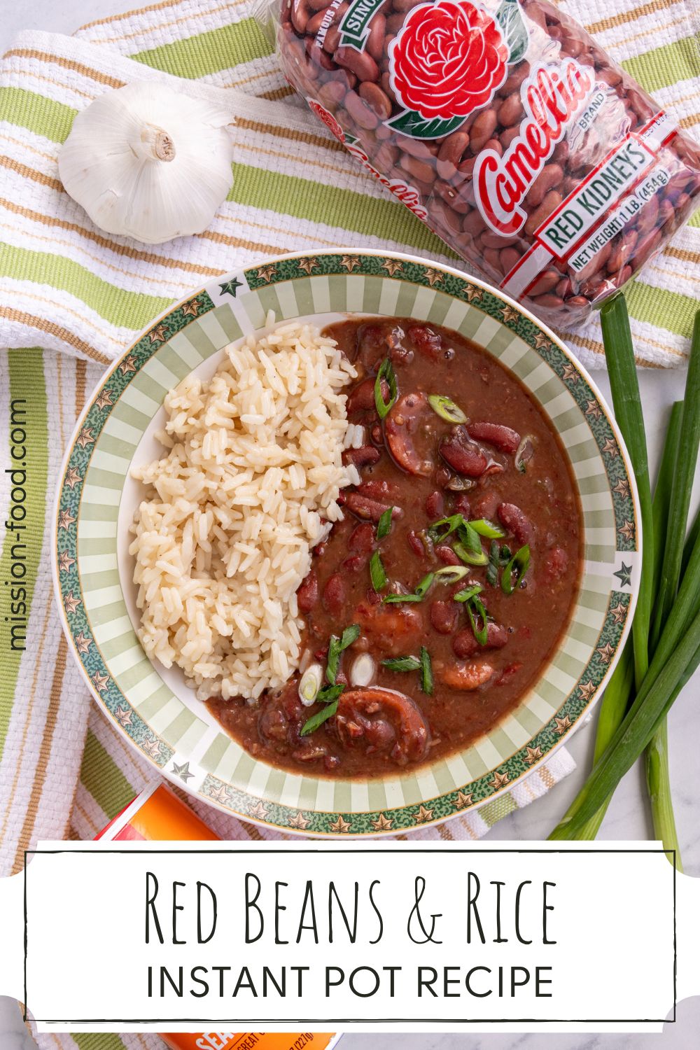 Instant Pot Red Beans and Rice - Mission Food Adventure