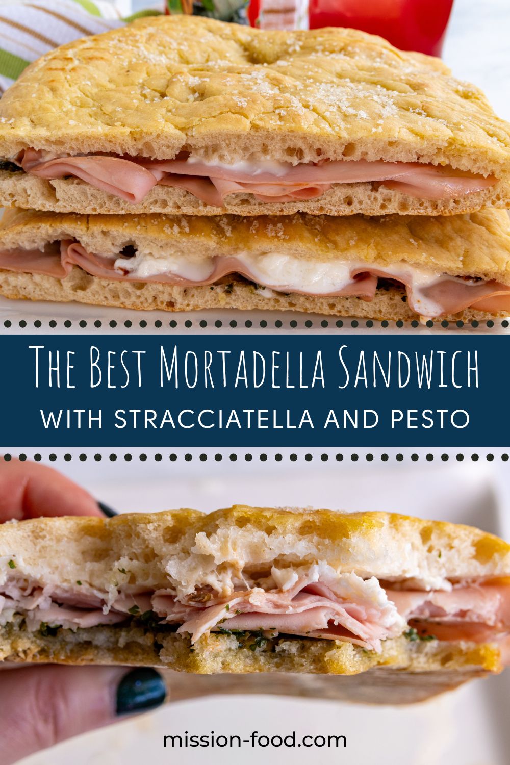 The Best Mortadella Sandwich in Rome (Mortadella, Stracciatella, Pesto ...